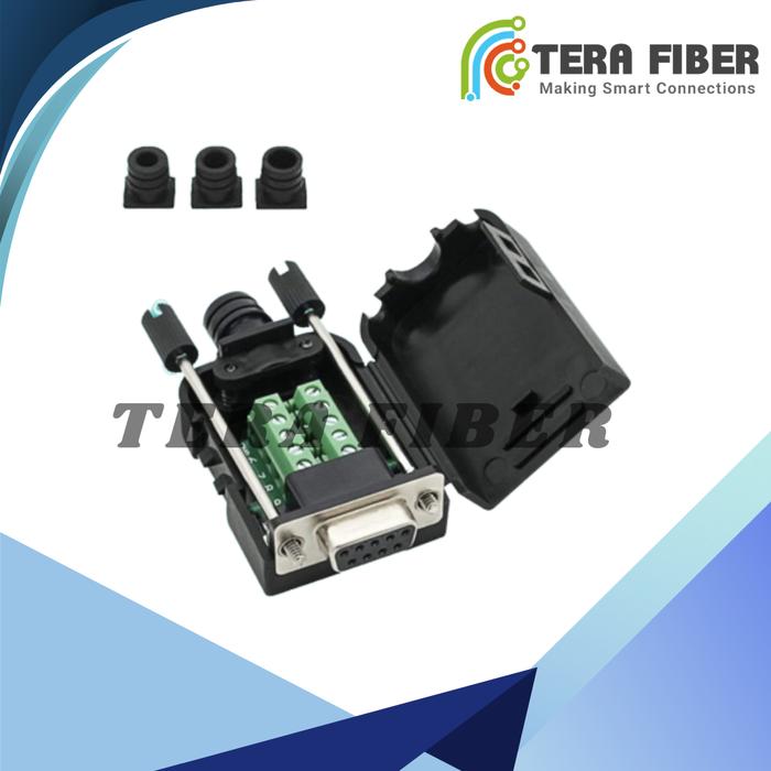 Jual DB9 Breakout Connector to Wiring Terminal RS232 D-SUB female ...