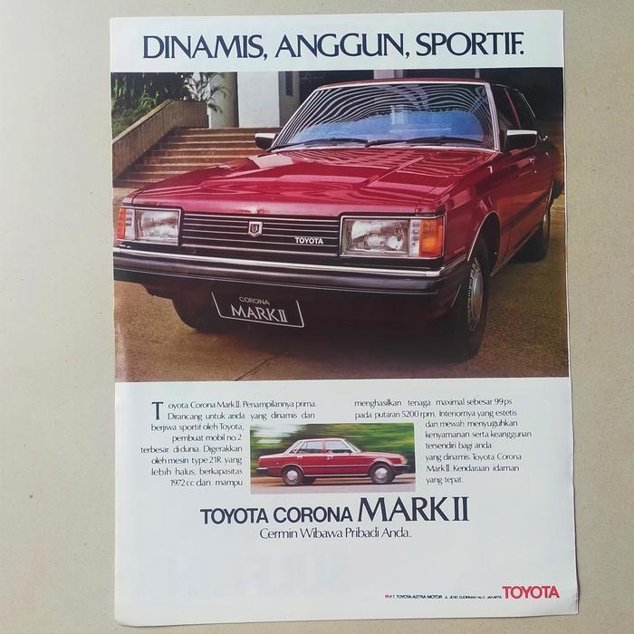 Jual Iklan jadul Mobil Toyota Corona Mark II - original dari majalah ...