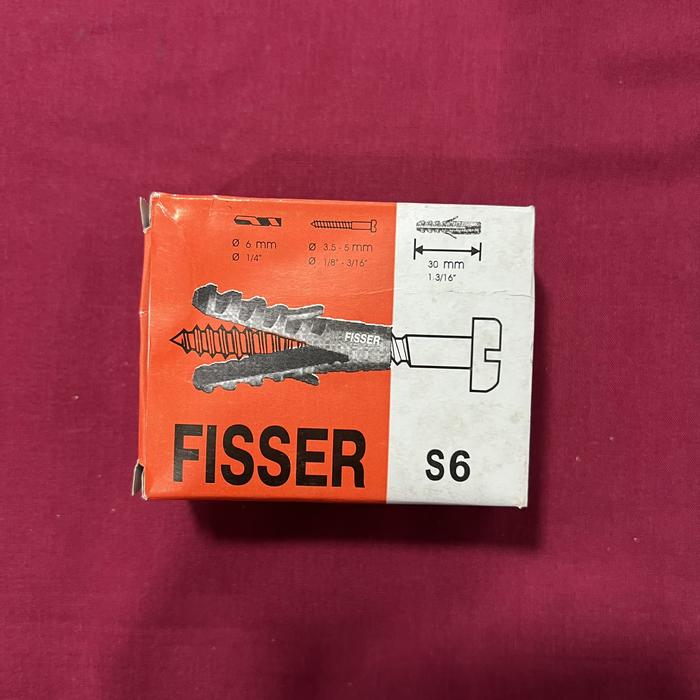 Jual FIsher S6 Isi 100pcs / Fiser S 6 / Viser Lubang Dinding 6mm - Kota ...