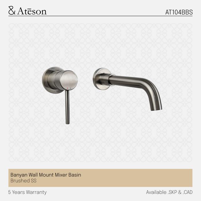 Promo ATESON AT104BBS Keran Mixer Shower Basin Panjang bulat Tanam ...