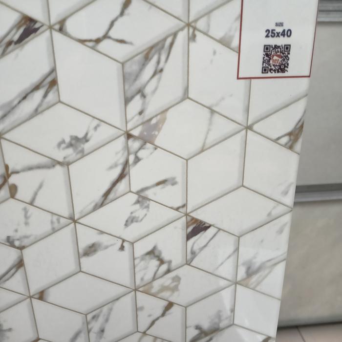 Jual keramik dinding 25x40 Asia tile Everest decor - Abu-abu - Kab ...