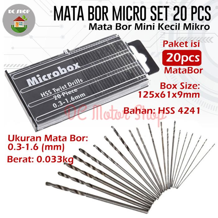 Jual Mata Bor Micro Mikro Mini Keil PCB Microbox 20 PCS 0.3MM - 1.6MM ...