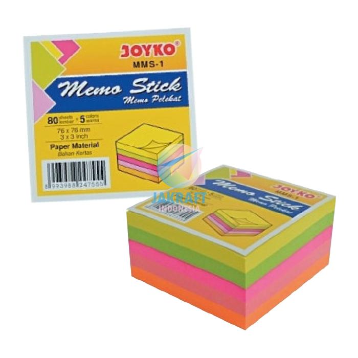 Promo Kertas Sticky Note Warna Warni JOYKO MMS-1 isi 400 Memo Stick ...