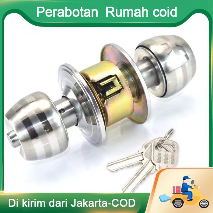 Jual KUNCI PINTU BULAT Ss Cylinder Door Lock - kamar mandi - Jakarta ...