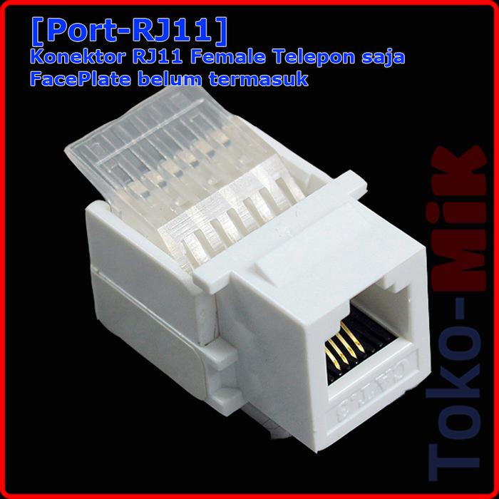Jual Konektor RJ45 LAN RJ11 Telepon Wall Socket Tembok FacePlate Inbow ...
