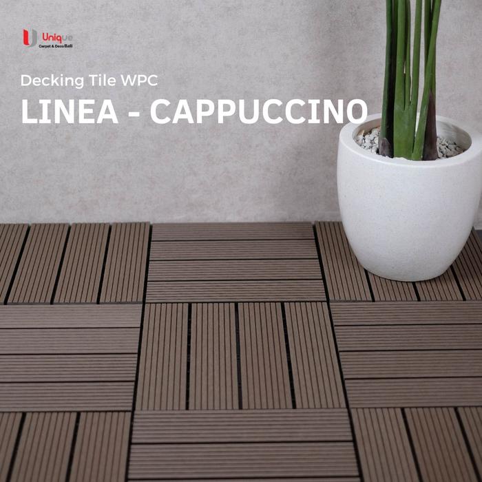 Jual Decking Tile WPC / WPC Decking Tile Outdoor / Lantai Kayu WPC Outdoor - Linea-Capuchino ...