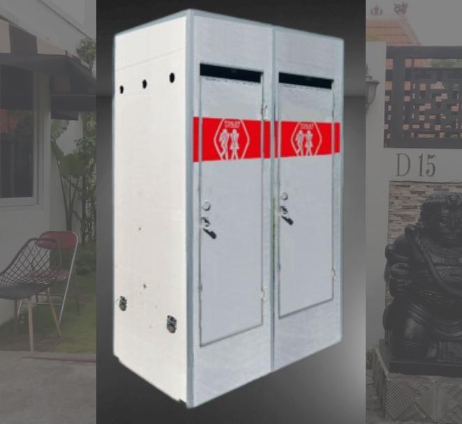 Jual Toilet Portable Umum Outdoor Kamar Mandi Urinoir PVC Ivory Modern ...