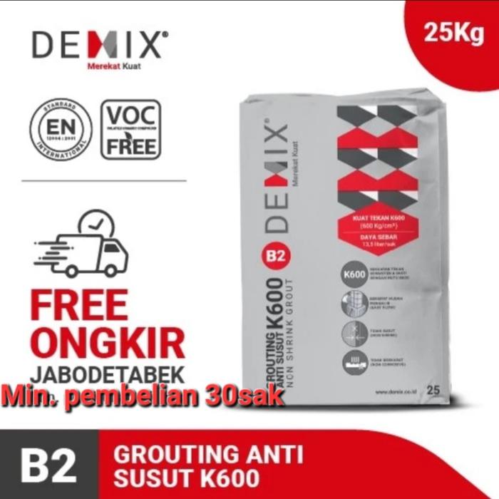Jual DEMIX B2 GROUTING ANTI SUSUT K600 25KG - Jakarta Pusat - JAYA BANGUNAN UTAMA | Tokopedia