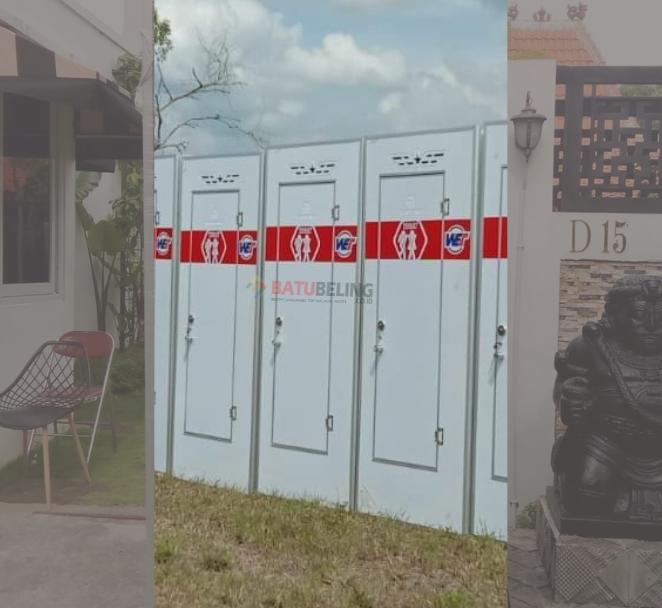 Jual Toilet Portable Proyek Outdoor Kamar Mandi Duduk PVC Premium Ivory ...