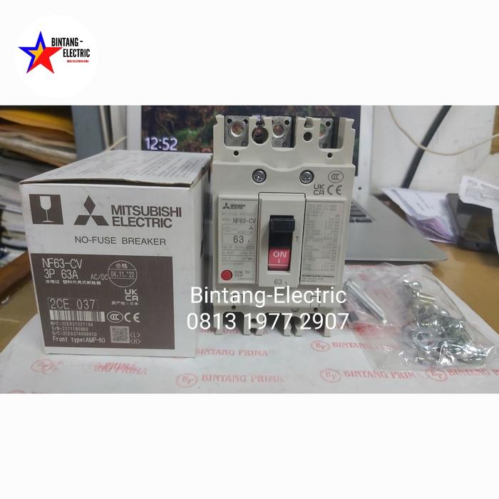 Jual MCCB / NFB / No Fuse Breaker Tipe NF63-CW 3P 63A merk Mitsubishi - Jakarta Pusat ...