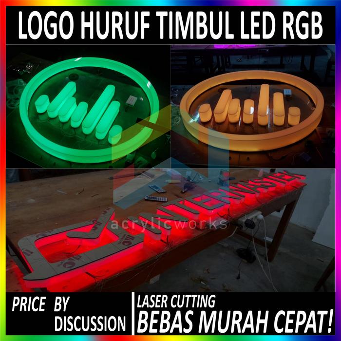 Jual Huruf Timbul & Logo Timbul 3D NYALA LED Berbagai Macam Model ...
