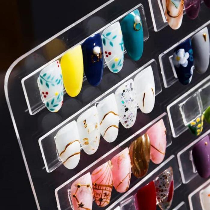 Jual Akrilik Nail Display Stand / Transparan Stand Display Kuku Palsu ...