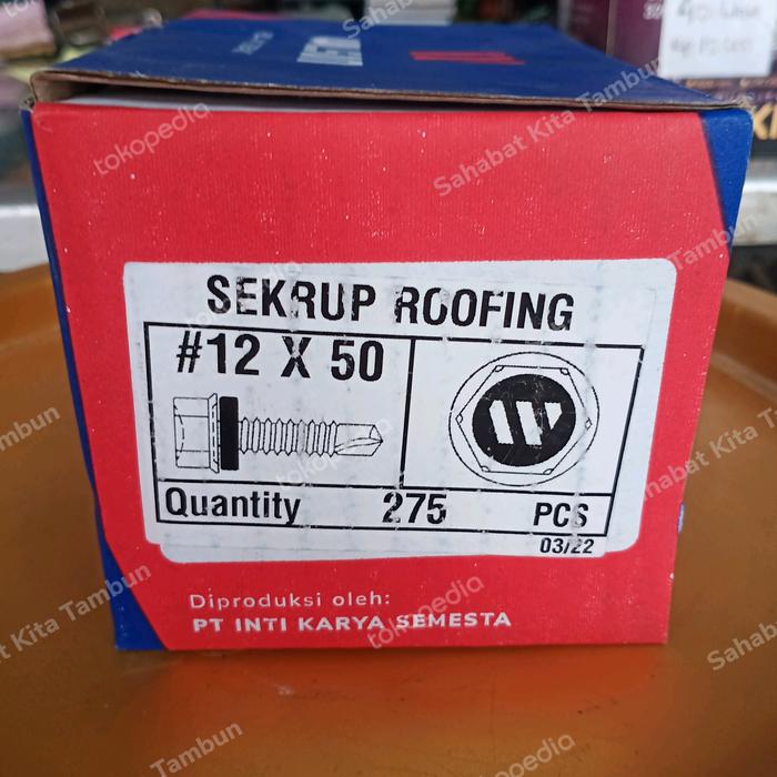 Jual Sekrup Roofing Wilson 5cm / Skrup Roofing 5 cm / Baut Roofing Atap ...