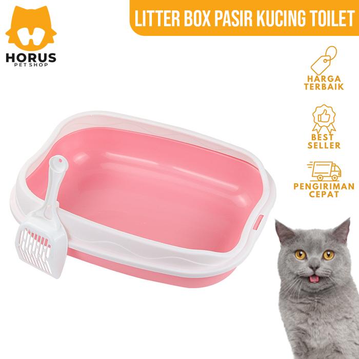 Jual Litter Box Cat Plastik Tempat Bak Pasir Kucing Poop Pup Toilet ...