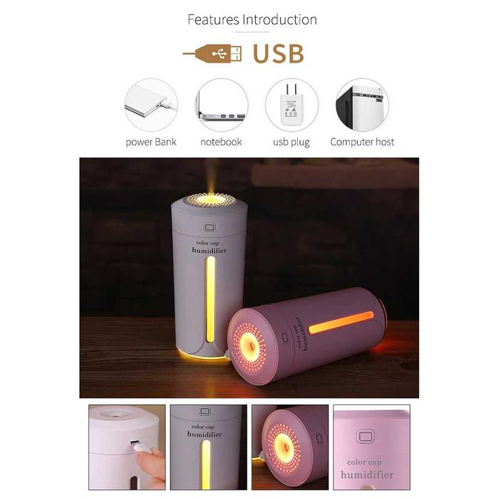 Jual Air Humidifier Mobil Humi Aroma Terapi Difuser Ultrasonic Gelas ...