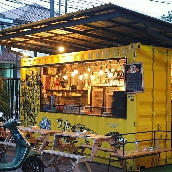 Jual booth cafe container/booth container custom design #338 - Kab ...