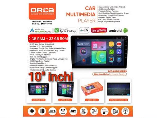 Jual Head Unit ORCA ECO SERIES ANDROID 10 inch ORCA ADR 9988 -Dinasti ...