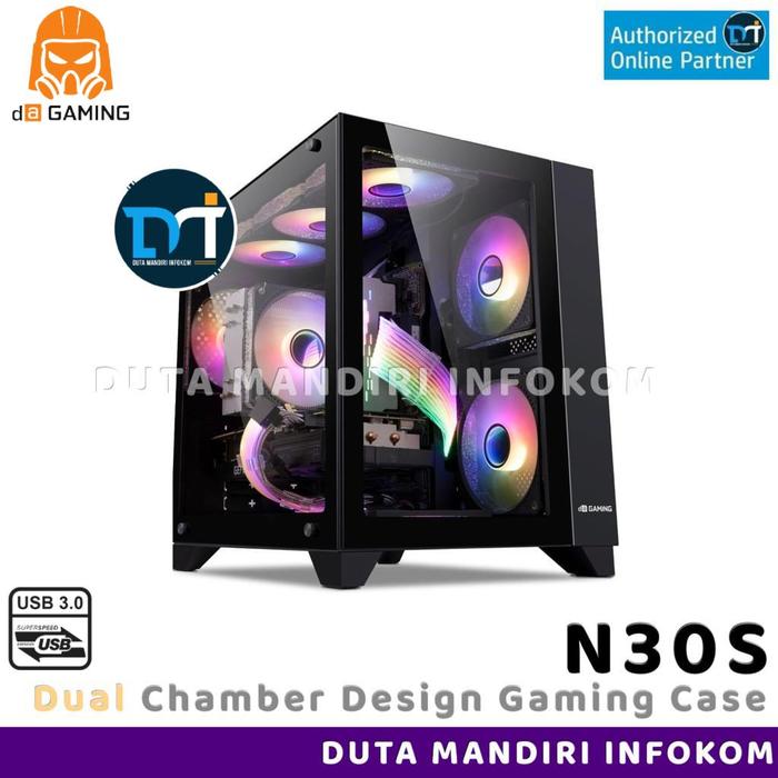 Jual Digital Alliance N30S - Dual Chamber Tempered Glass m-ATX Gaming ...