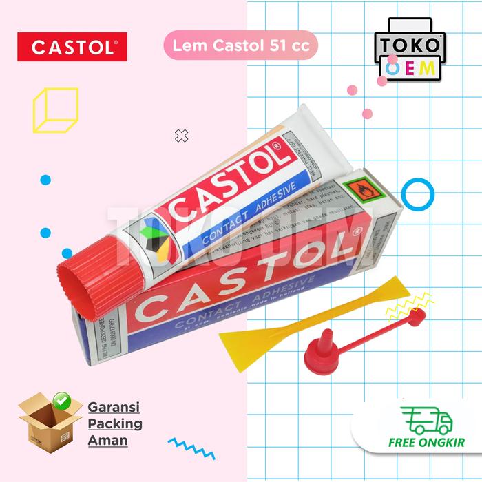 Jual CASTOL CONTACT ADHESIVE TUBE BESAR 51 CC LEM SEPATU TAS MAINAN ...