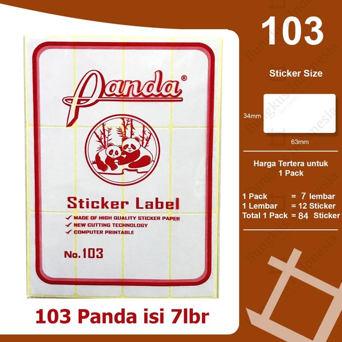 Jual Stiker Label ABC No 103 MOTIF ( self adhesive label ) / label ...