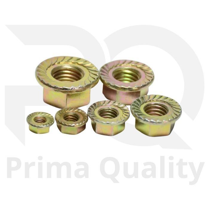Jual Flange Nut M12 Kuning / Mur Flange M12 Besi Kuning Drat Halus ...