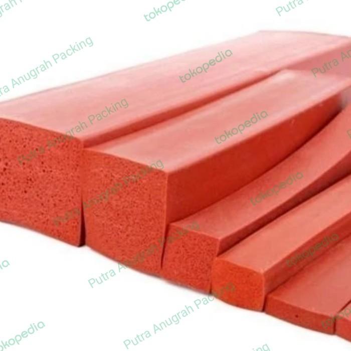 Jual silicone sponge karet silikon strip tahan panas 10mm x 10mm x 1 ...