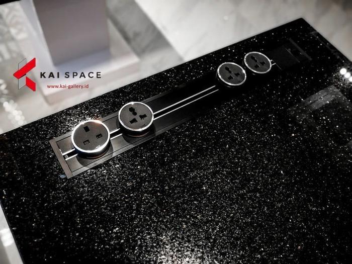 Jual STOP KONTAK REL MEJA MEETING HITAM PANJANG BISA DIPINDAH PINDAH ...