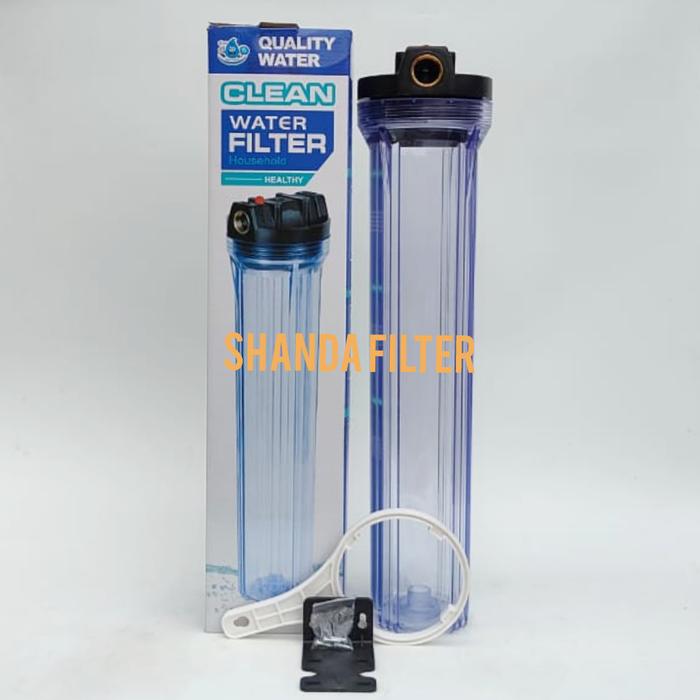 Jual Housing Filter Air Clear 20 Inch Drat Kuningan 3/4 Inch - Clean ...