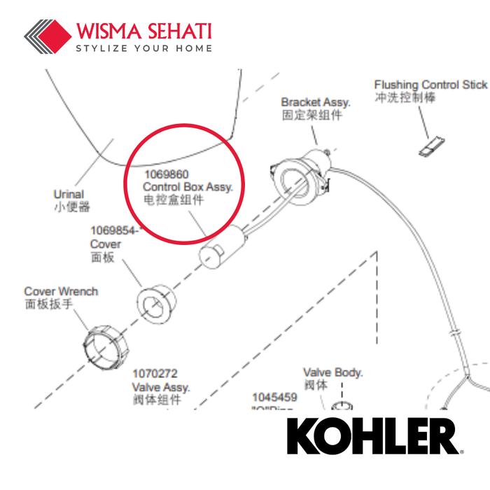 Promo KOHLER Sparepart: Control Box Assy K-1069860-SP Cicil 0% 3x - Kab ...