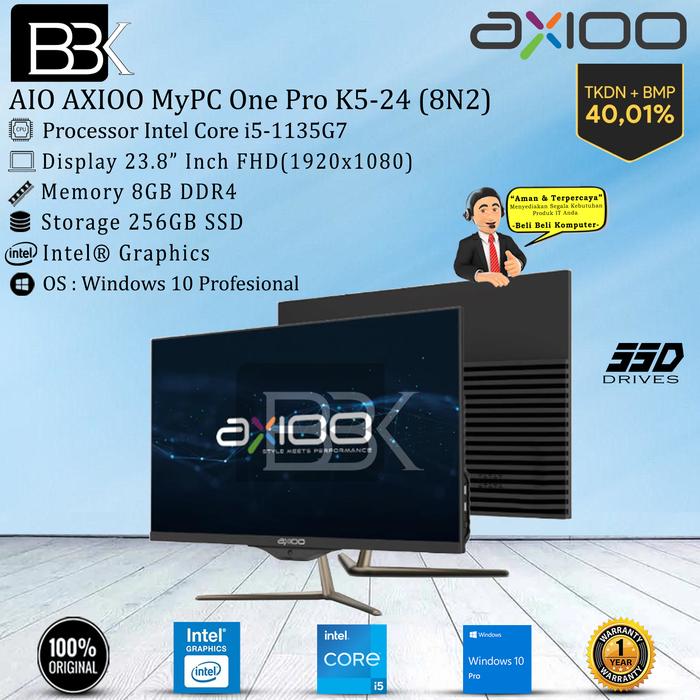 Jual AIO Axioo MyPC One Pro K5-24 (8N2) i5-1135G7 8GB 256GB SSD W10PRO 1Yr - Jakarta Pusat ...