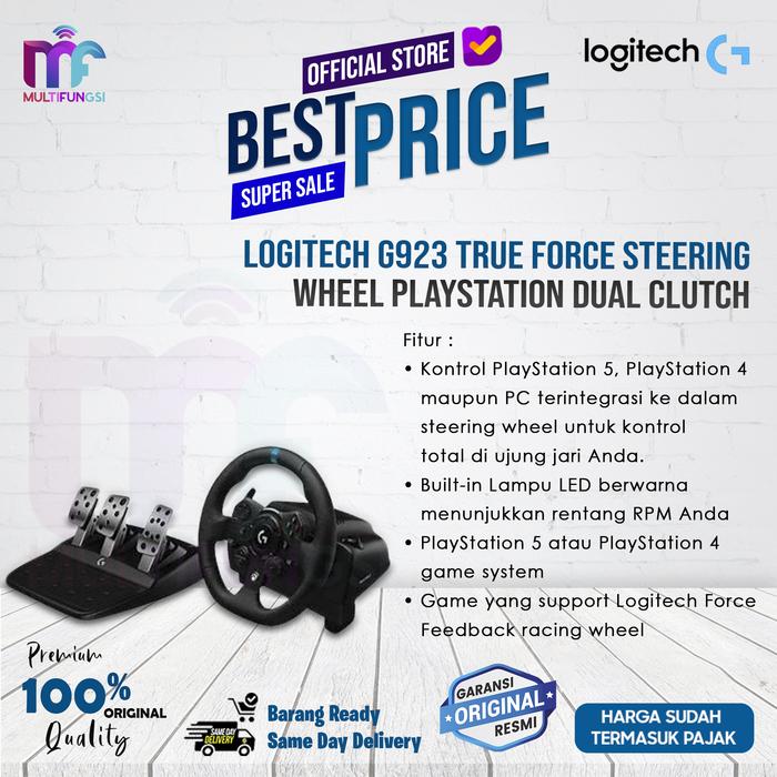Promo Logitech G923 True Force Steering Wheel Playstation Dual Clutch ...