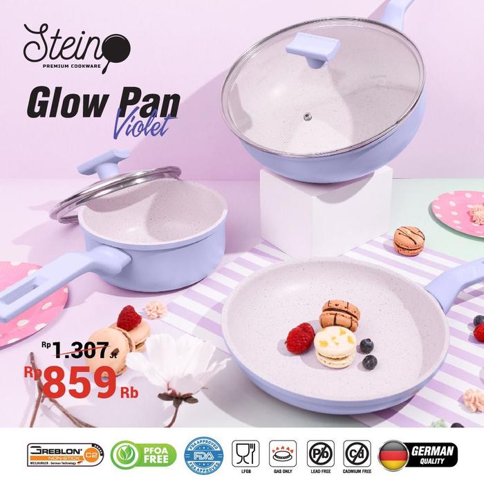Jual [free bubble] steincookware stein glow pan glowpan complete set 5 ...