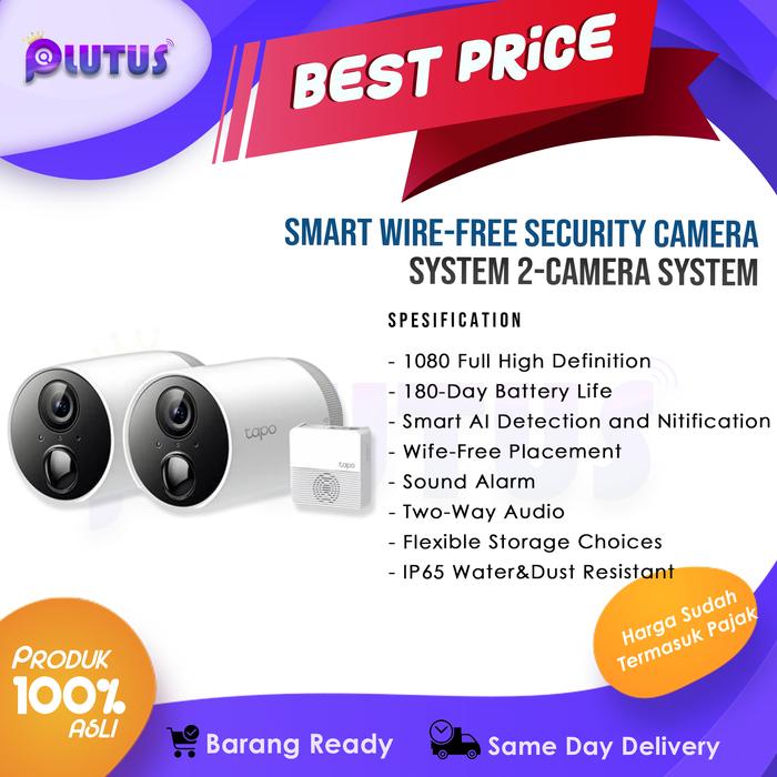 Jual TP-LINK Tapo C400S2 Smart Wire-Free Security 2-Camera System ...