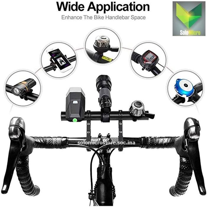Jual ETA BIKE Stang Extender Sepeda MTB Double Clip Handlebar 30CM ...