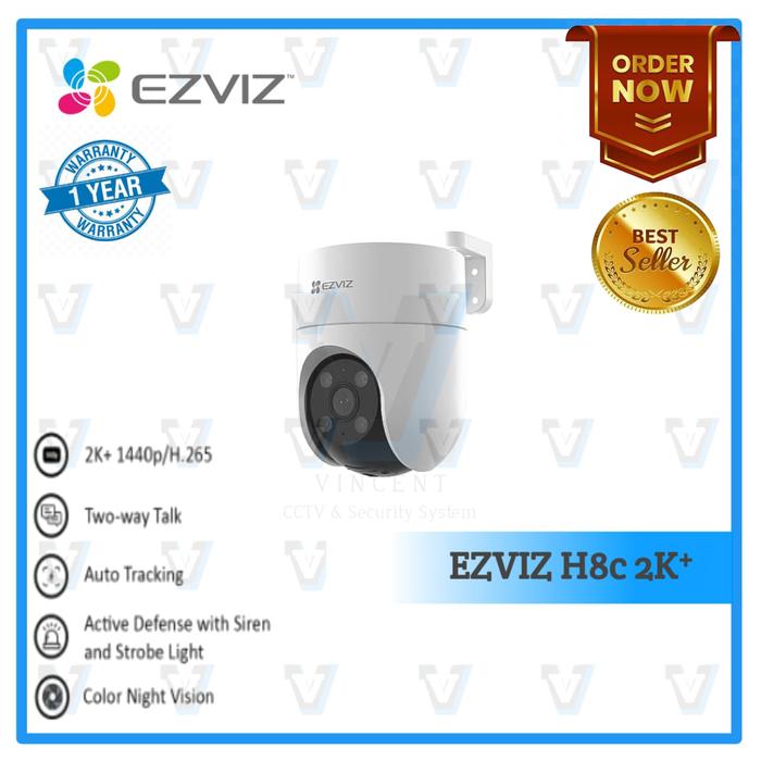 Jual EZVIZ H8c 2K CCTV Outdoor Pan & tilt Wifi IP Camera Auto Tracking ...