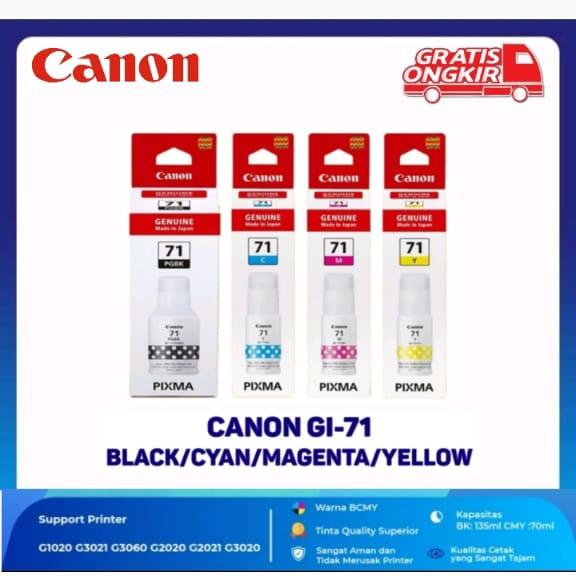 Promo 1 Set Tinta Refil Canon 71 Original G1020 G2020 G3020 G3060 ...
