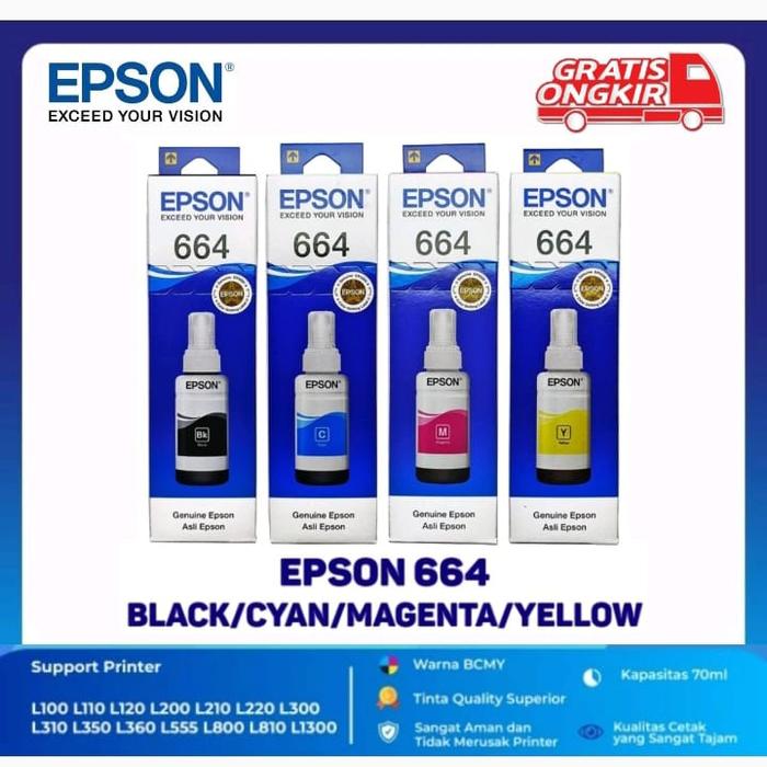 Jual Tinta Printer T664 (1 Set ) Original Garansi uang kembali - Jakarta Timur - Epson Store ...