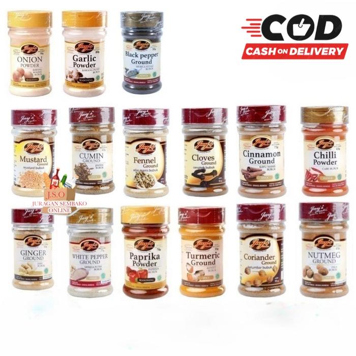 Jual JAY’S GARLIC POWDER / BLACKPEPPER GROUND / CUMIN GROUND / JAYS ...