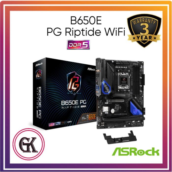 Jual MOTHERBOARD ASROCK B650E PG Riptide WiFi (B650 / AM5 / DDR5 ...