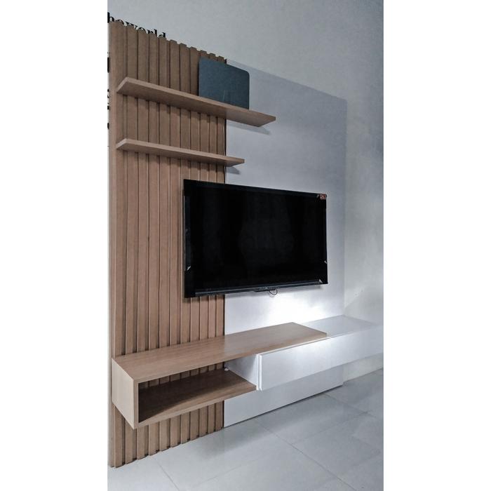 Jual Backdrop TV / Rak / Kredensa Minimalis Modern / Custom - Standard ...