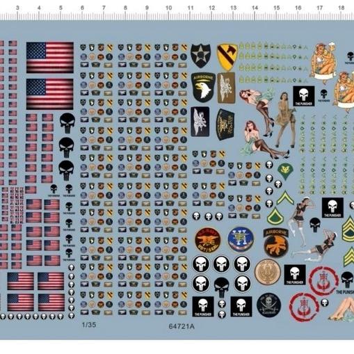 Jual Multi Scale Decals US Army Rank Patch Logo Insignia - Jakarta ...