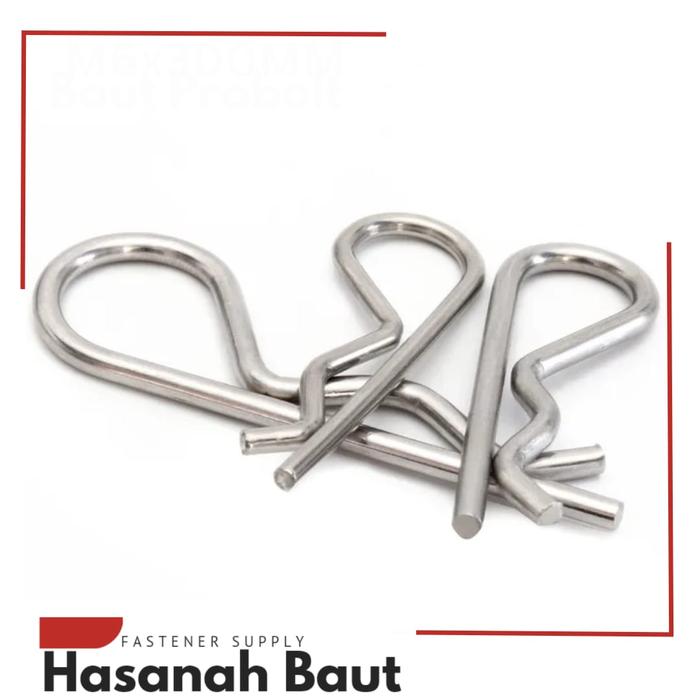 Jual Pin Klip R / Cotter Pin R 1.2×25MM Stainless - Jakarta Timur ...