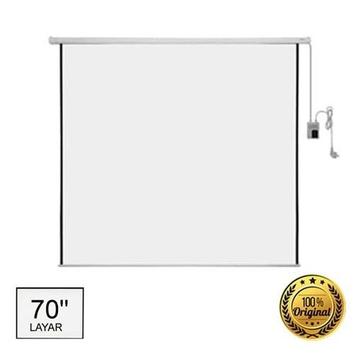Promo Layar Projector Motorized Screen Wall Mount 70 X 70 inch Cicil 0% ...