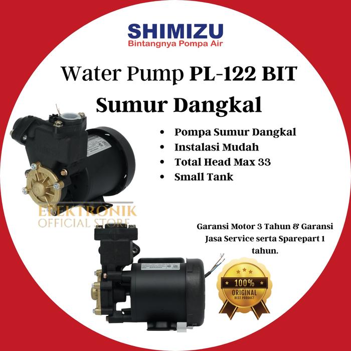 Jual Shimizu Pompa Air Sumur Dangkal PL 122 BIT - Kota Tangerang ...