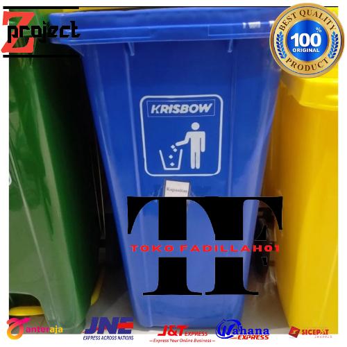 Jual krisbow tempat sampah 120 Ltr outdoor dengan roda / tong sampah - Biru - Jakarta Timur ...