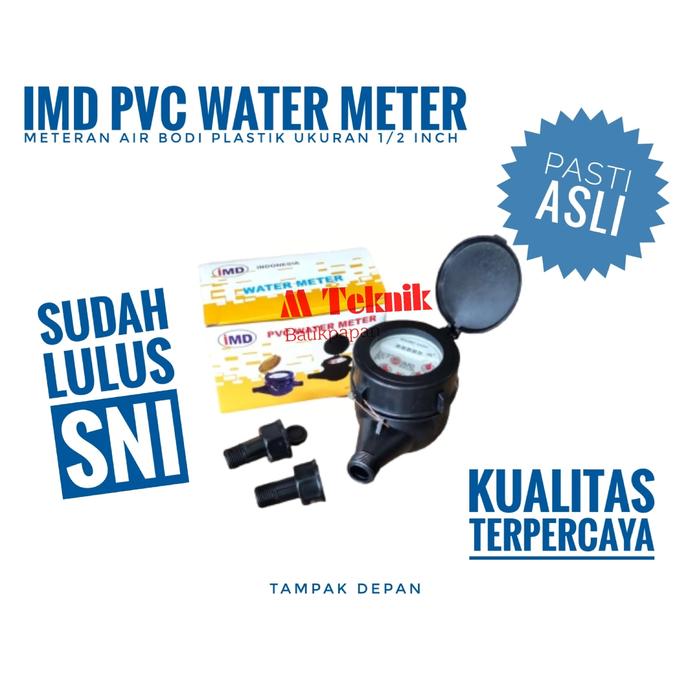 Jual Meteran air bodi plastik IMD 1/2 inch PVC Water Meter ledeng PDAM SNI - Kota Balikpapan ...