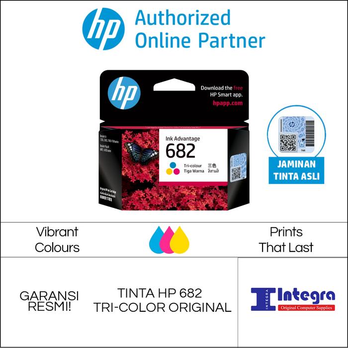 Jual Tinta HP 682 Tri Colour / Warna Ink Catridge Printer 1216 2336 ...