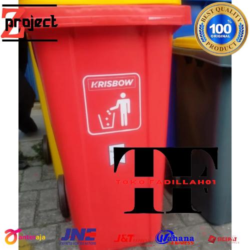 Jual krisbow tempat sampah 120 Ltr outdoor dengan roda / tong sampah - Merah - Jakarta Timur ...