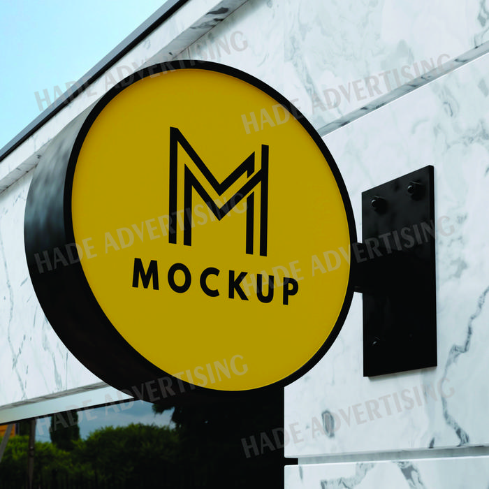 Jual Neon Box Bulat LED Outdoor Plang Iklan Dua SIsi Tahan Air 25 Cm ...