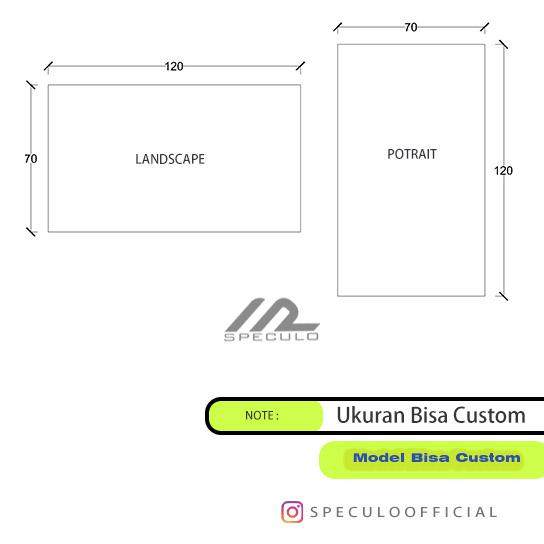 Jual Kaca Cermin LED Backlight uk 120 x 70 cm| Cermin Modern - Kab ...